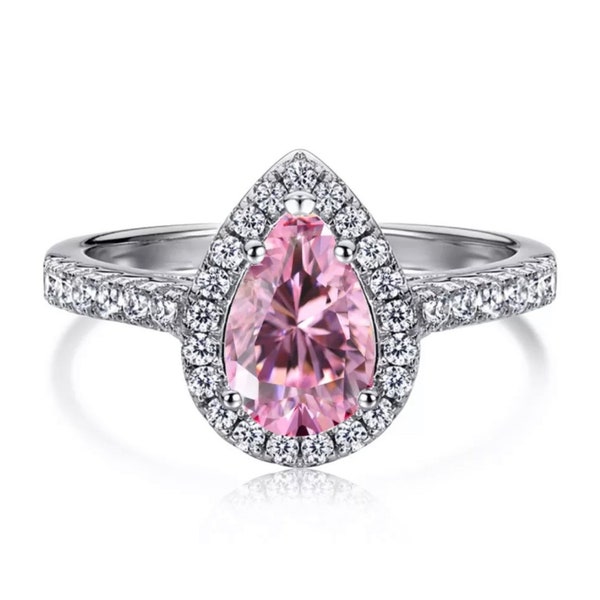 Pink Cz Ring - Etsy