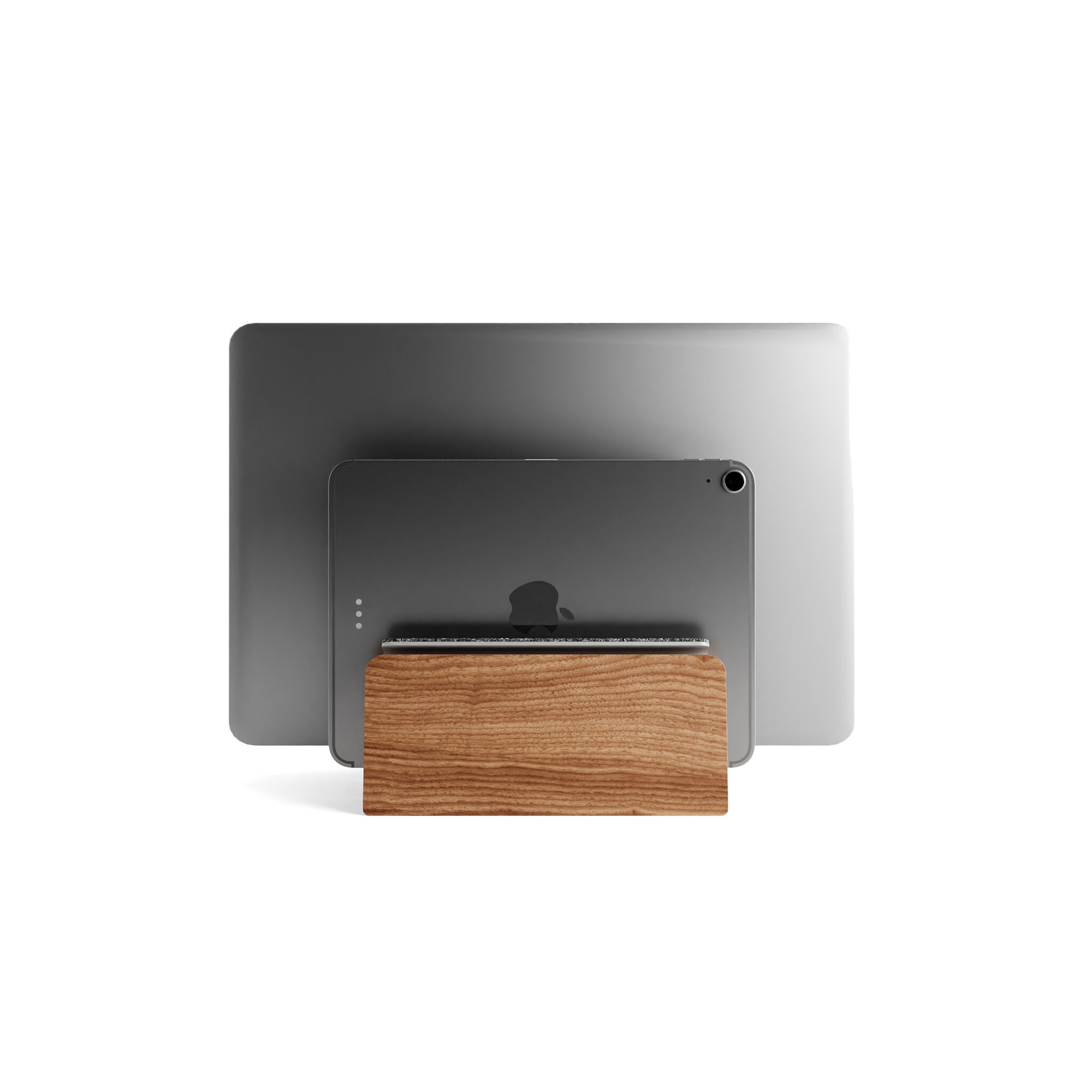 Vertical Laptop Stand Dual Slot Premium Wooden Dual Laptop - Etsy UK
