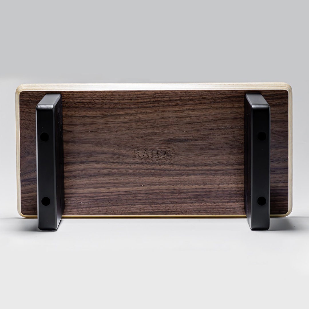 Desk Shelf System Dual Monitor Riser Stand Premium 15-ply Walnut Desk ...