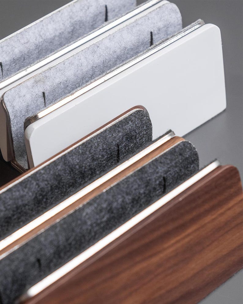 Vertical Laptop Stand Premium Black Wood Clamshell Stand Vertical for ...