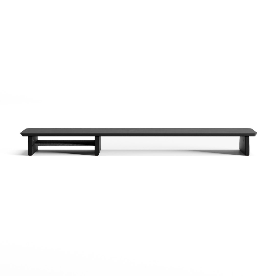 Monitor Stand Desk Shelf Riser Matte Black Dual Screen Large Desk ...