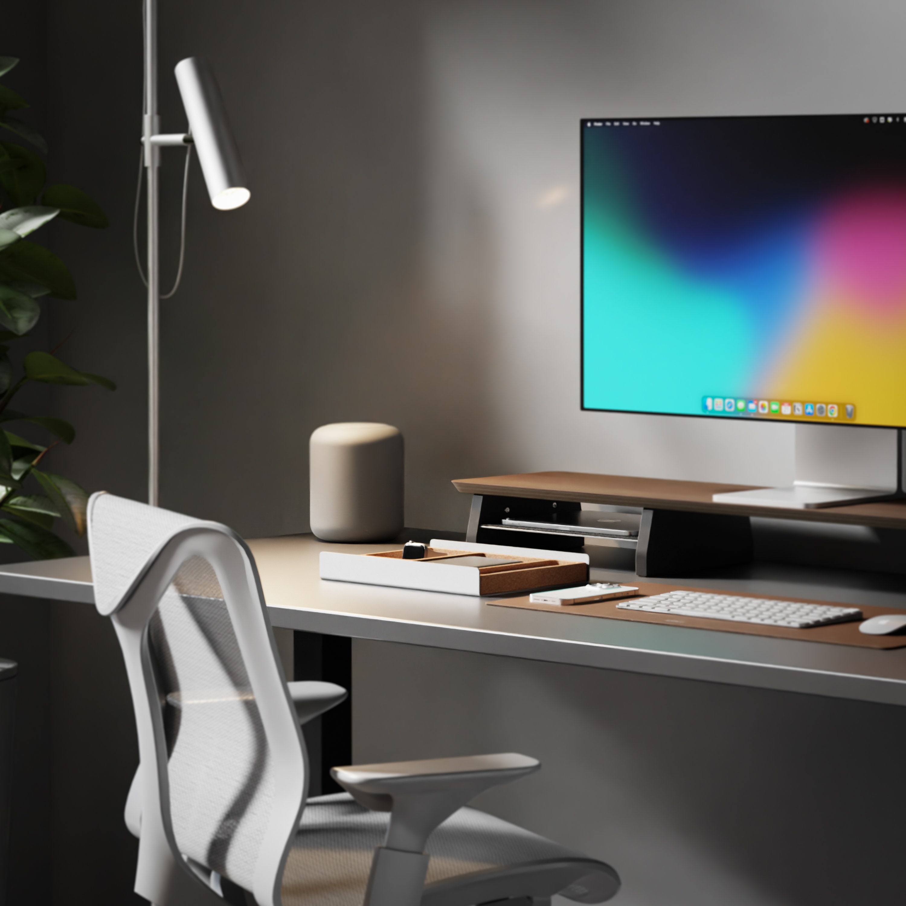 Desk Tray for Desk Shelf System Cork and Aluminium Catchall Valet Pen ...