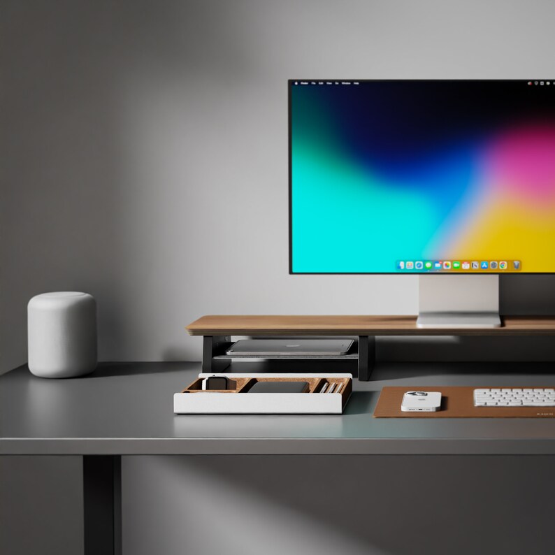 Desk Tray for Desk Shelf System Cork and Aluminium Catchall Valet Pen ...