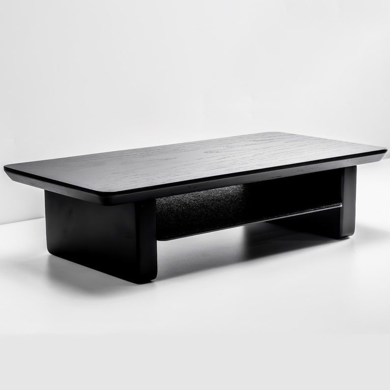 Desk Shelf Matte Black Monitor Riser Stand System Desk Organiser With ...