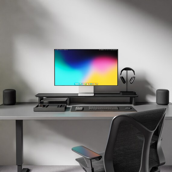 Wide desk shelf store