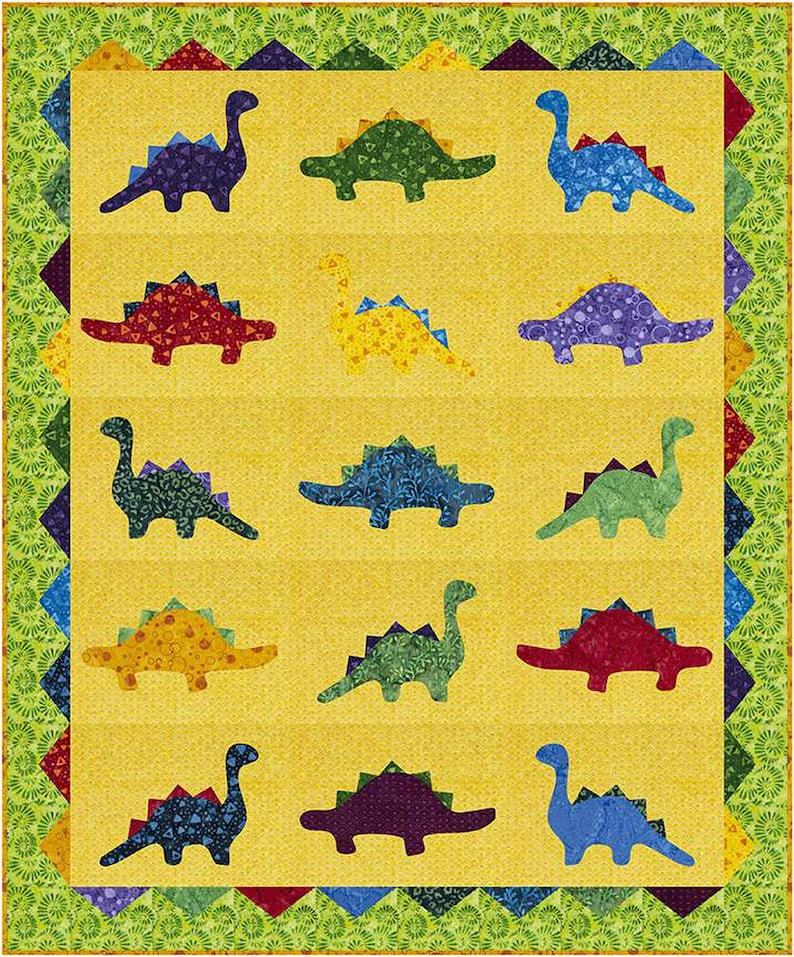Slice of Pi Quilts Dino-roar Quilt Pattern - Etsy