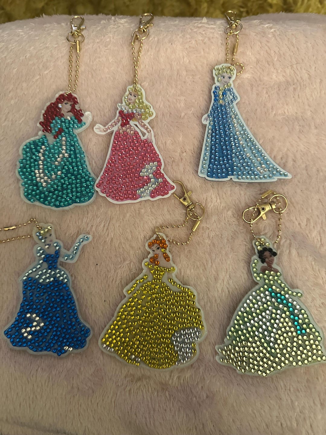 Disney Princess Diamond Painting Keyrings - Etsy