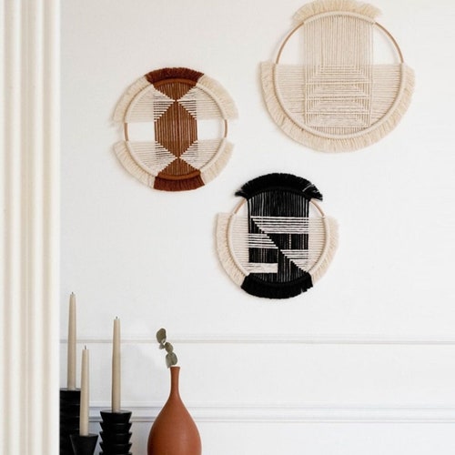 Circle Macrame Wall Hanging Circle Wall Decor Set Hoop - Etsy