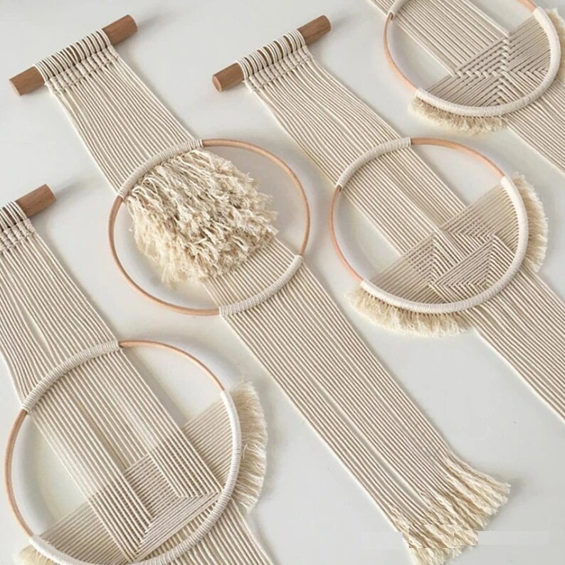 Circle Macrame Wall Hanging Circle Wall Decor Set Hoop - Etsy