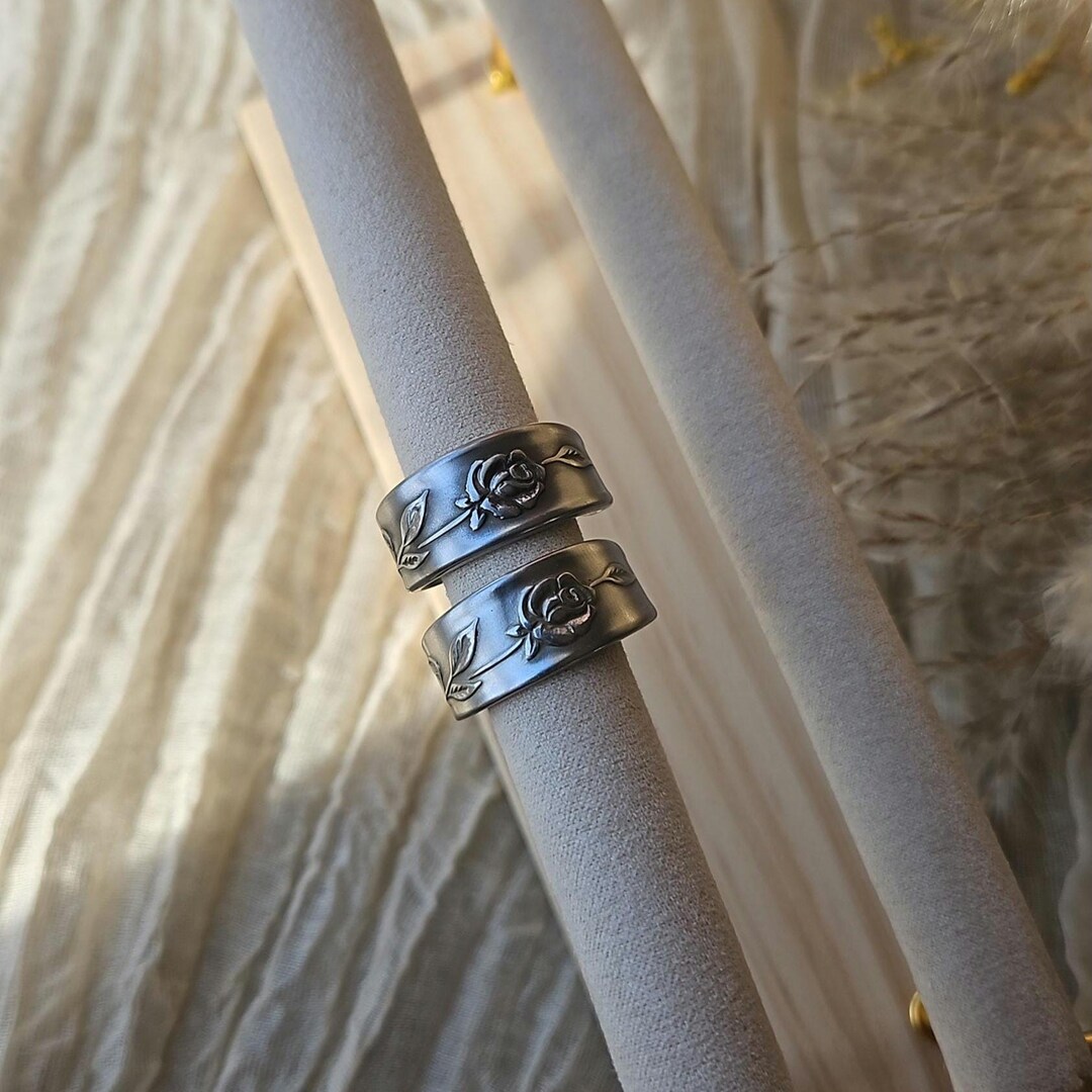 One Rose Spoon Ring, Spoon Jewelry, Sustainable Jewelry, Vintage Ring ...