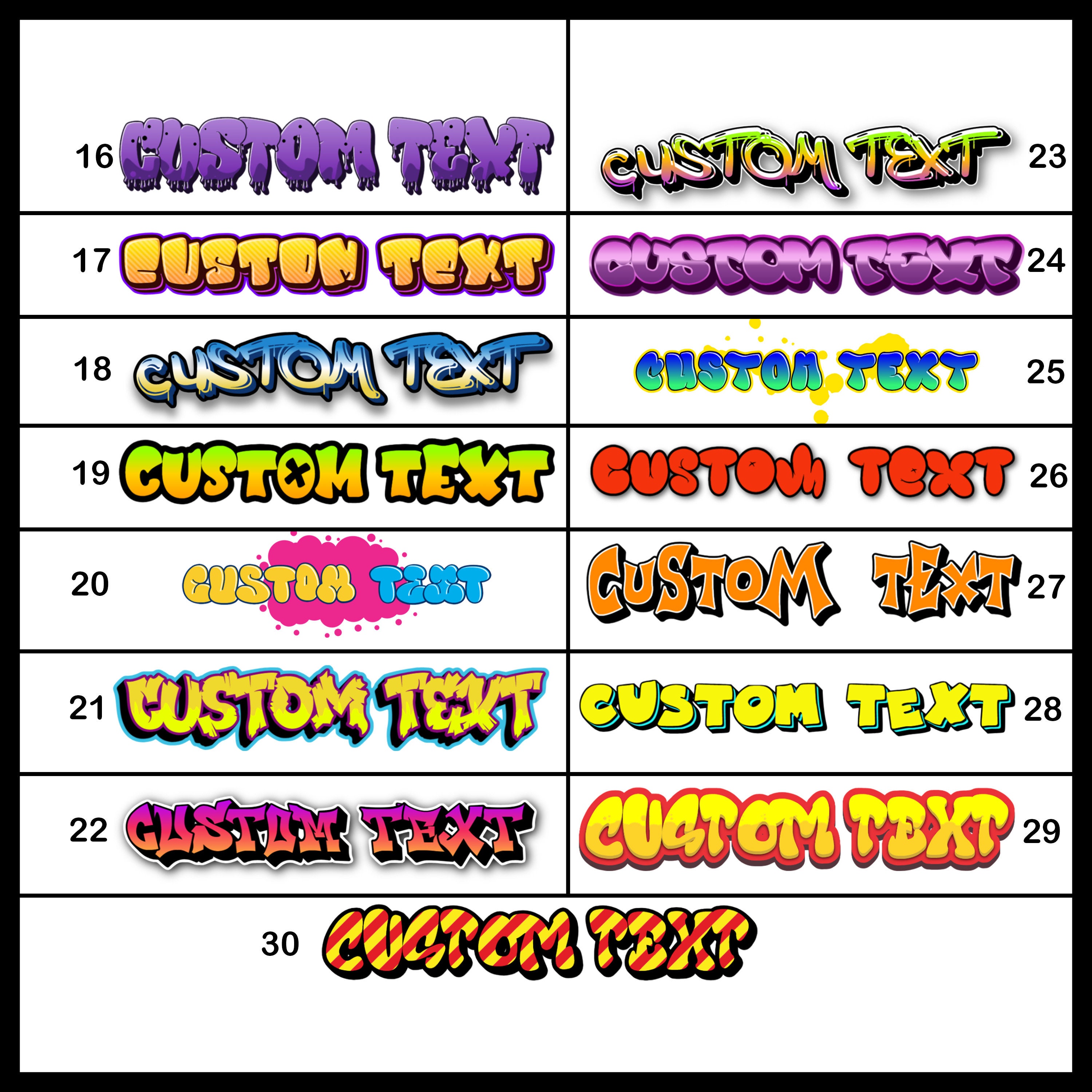 Custom Graffiti Text Sticker: Personalized Name Decal - Etsy