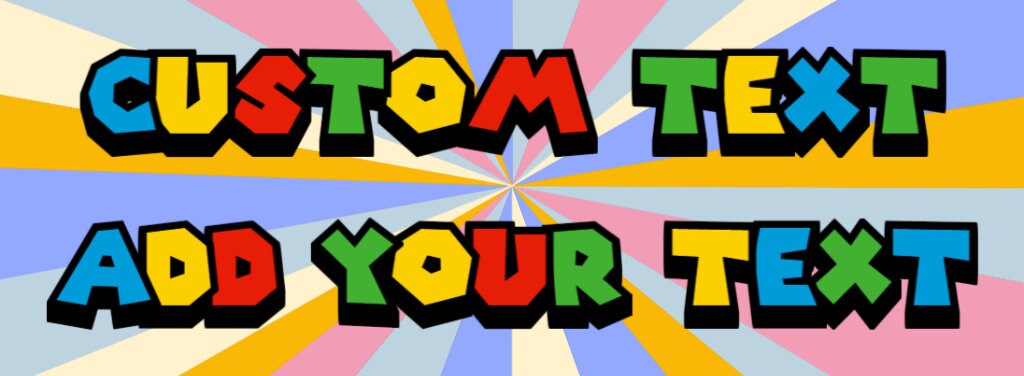 Custom Super Mario Sticker, Custom Name Super Mario Graffiti Sticker ...