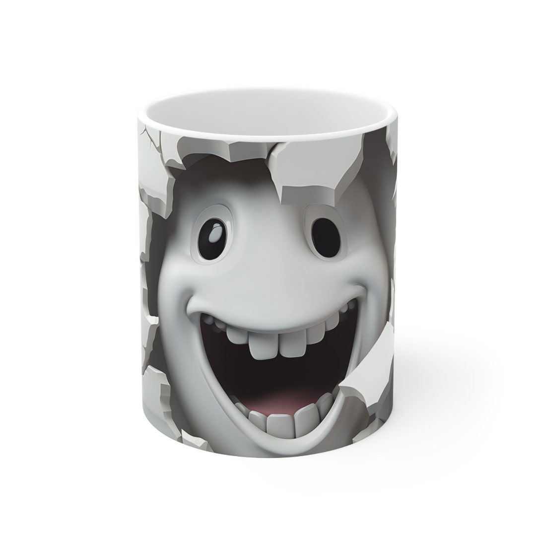 Ghost Mug 3D Ghost Cracked Hole Mug Scream Mug Ceramic Mug - Etsy