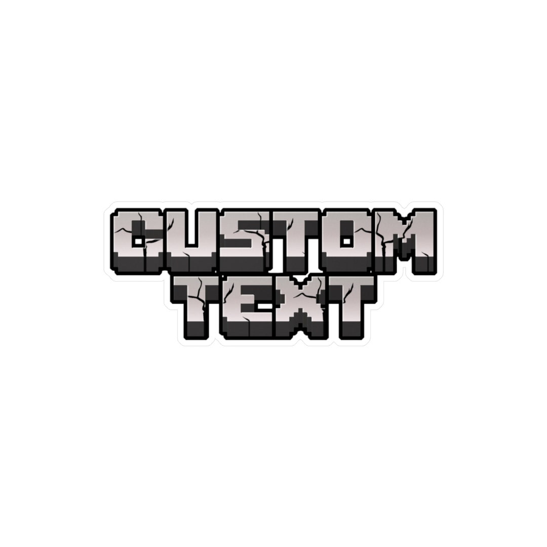 Minecraft Sticker, Game Font Sticker, Game Graffiti Sticker, Minecraft ...