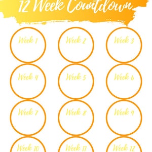 12 Week Weight Loss Tracker Template (print at Home) - Etsy