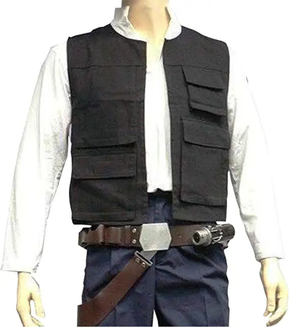 Han Solo Black ANH Vest Costume Cosplay Harrison Ford Movie - Etsy UK