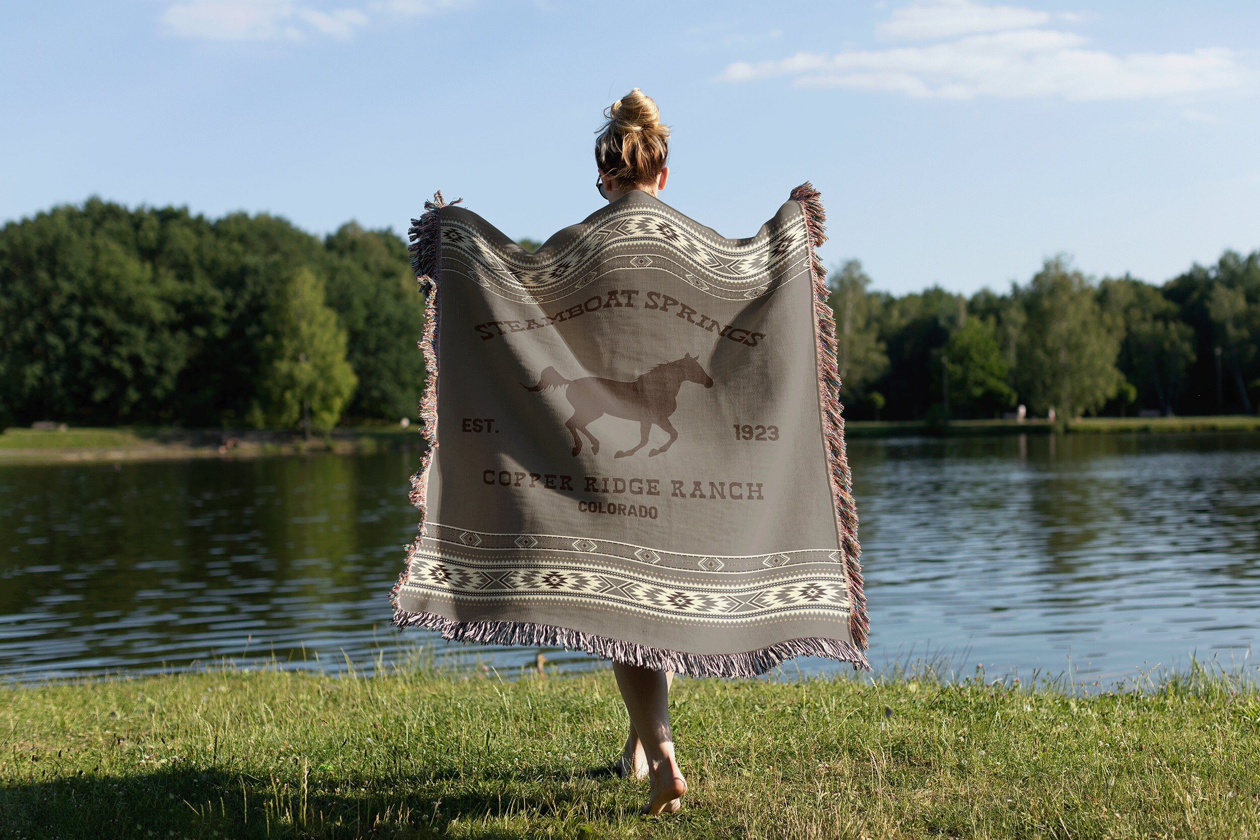 Personalized Ranch Blanket - Horse Ranch Design - National Parks ...
