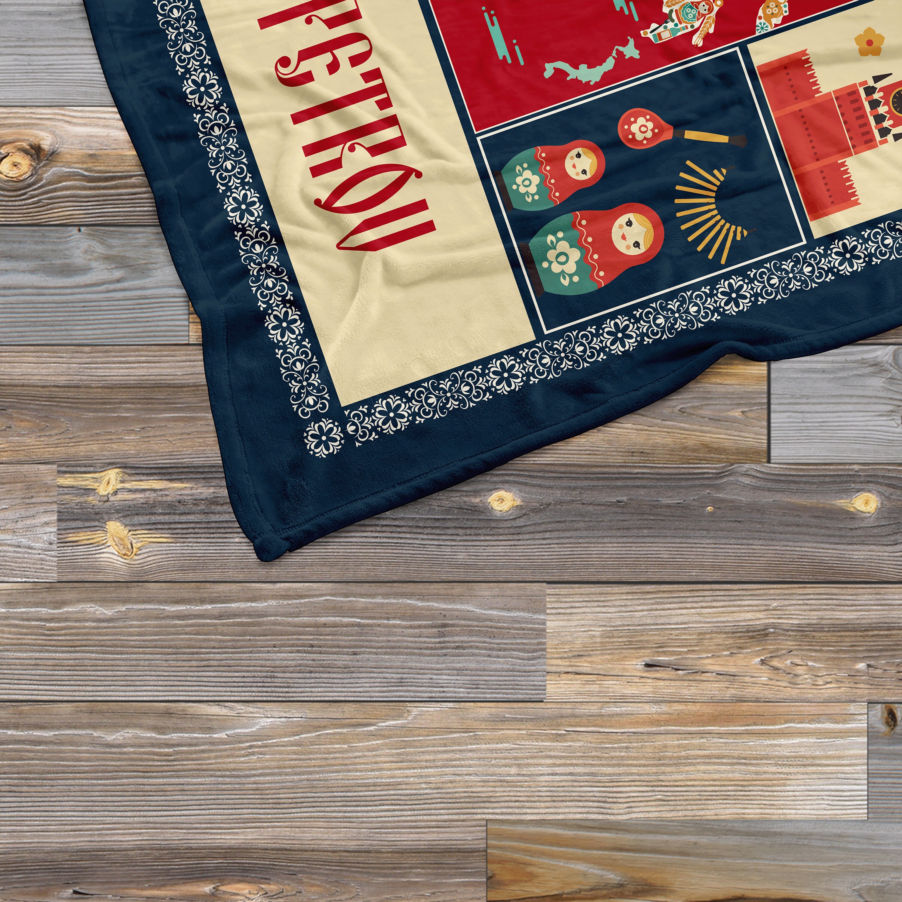 Personalized Russia Heritage Name Blanket - Russian Family Name Blanket ...