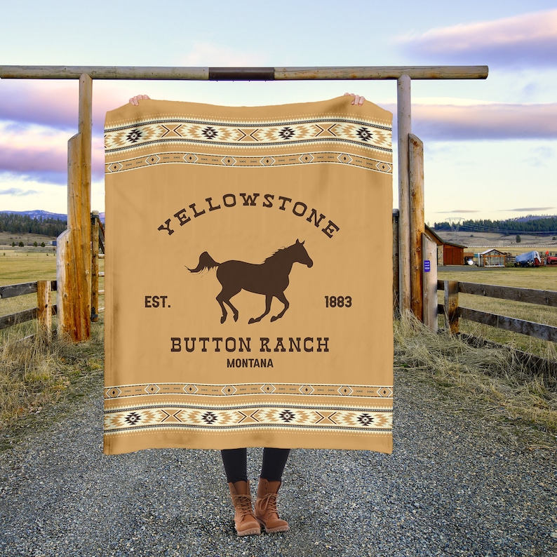 Personalized Ranch Blanket - Horse Ranch Design - National Parks ...