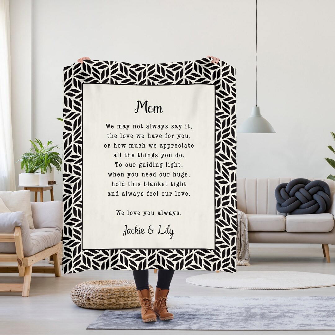 Mom Poem Blanket, Custom Blanket Perfect for Mom, Grandma, Auntie ...