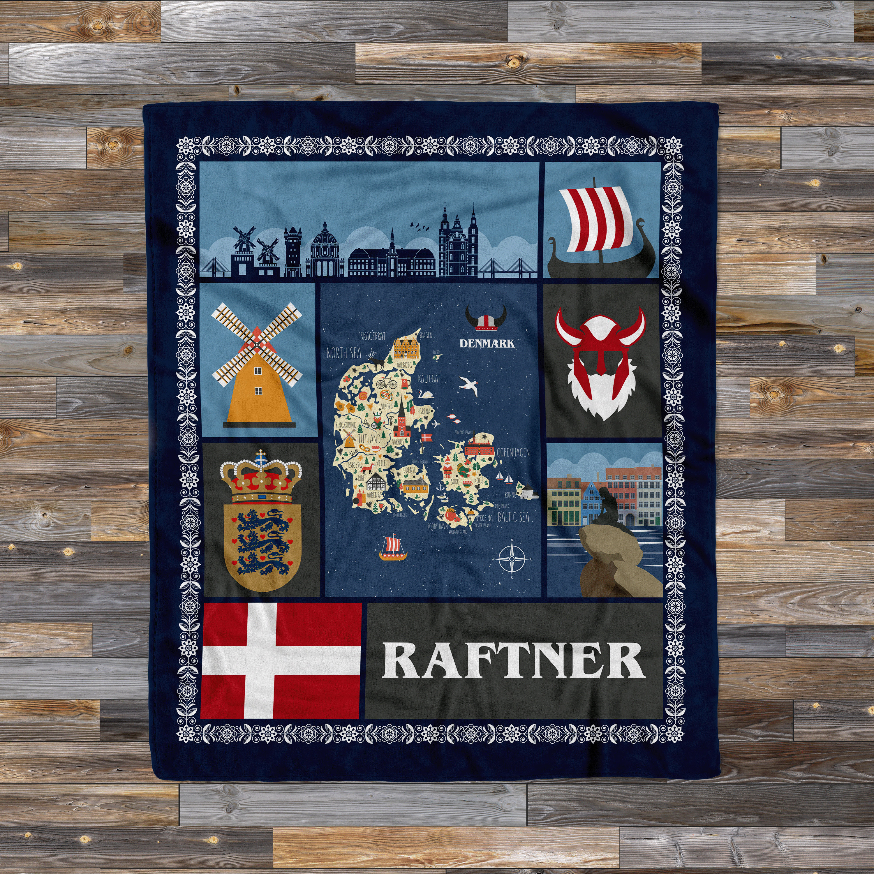 Personalized Danish Heritage Name Blanket - Denmark Heritage - Danish ...