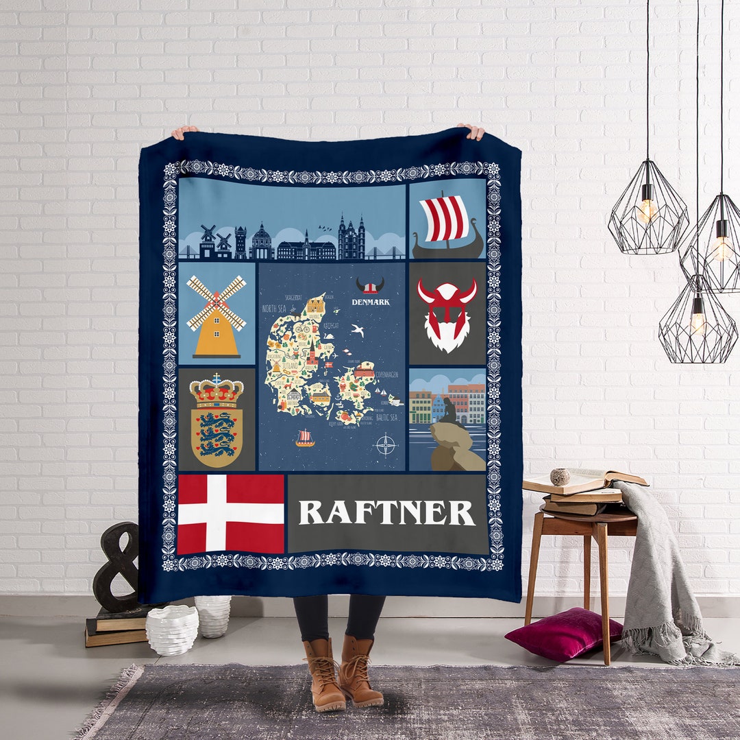 Personalized Danish Heritage Name Blanket - Denmark Heritage - Danish ...