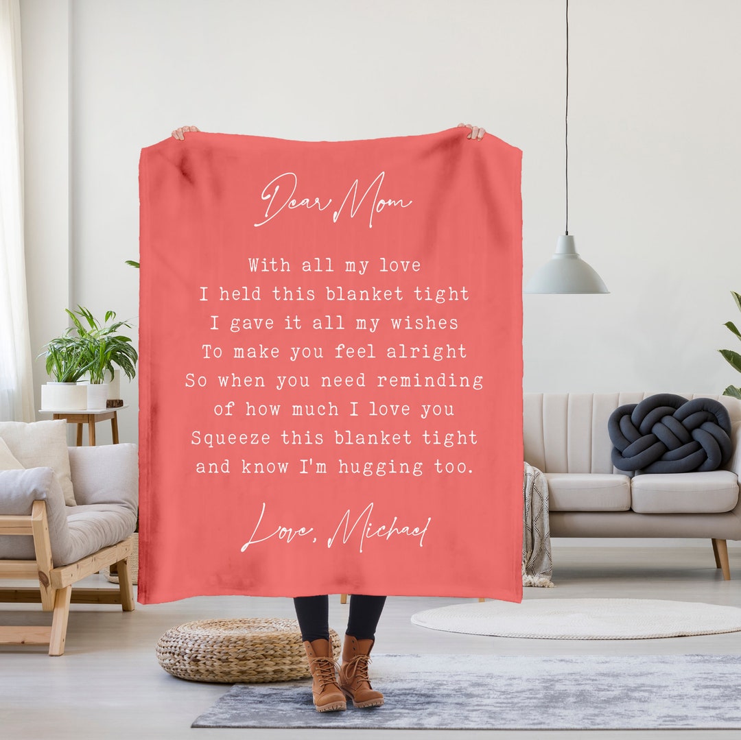 Dear Mom, Personalized - Poem Blanket, Custom Blanket Perfect for Mom ...
