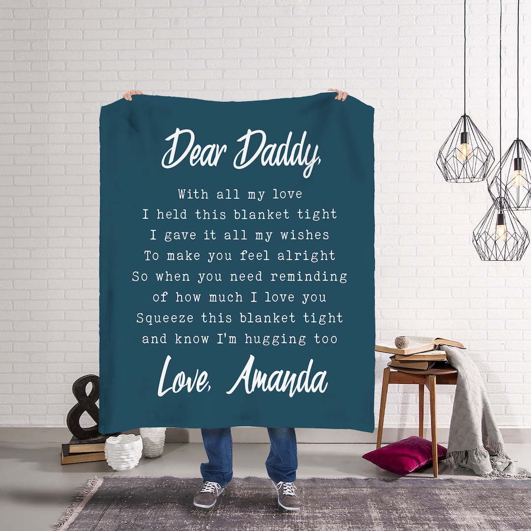 Personalized Father's Day Custom Poem Blanket, Custom Blanket Perfect ...