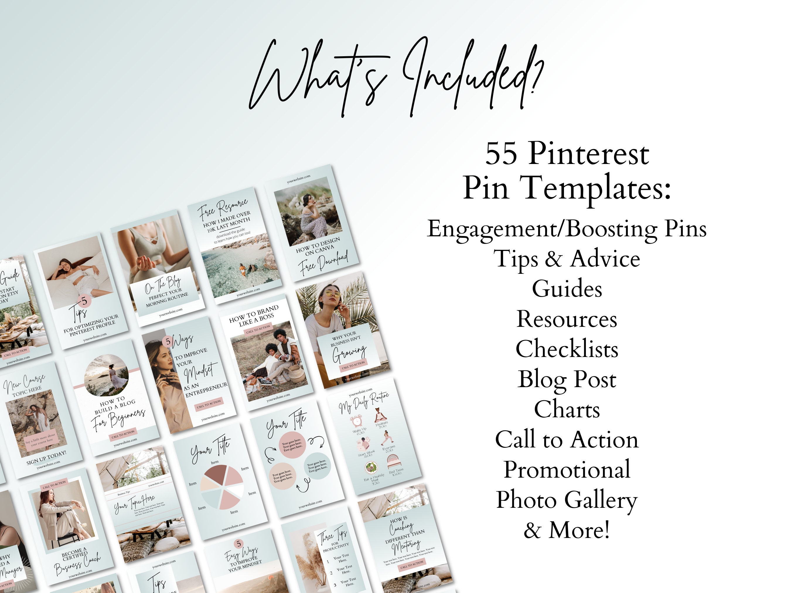 Pinterest Pin Templates Pinterest Templates Pinterest - Etsy