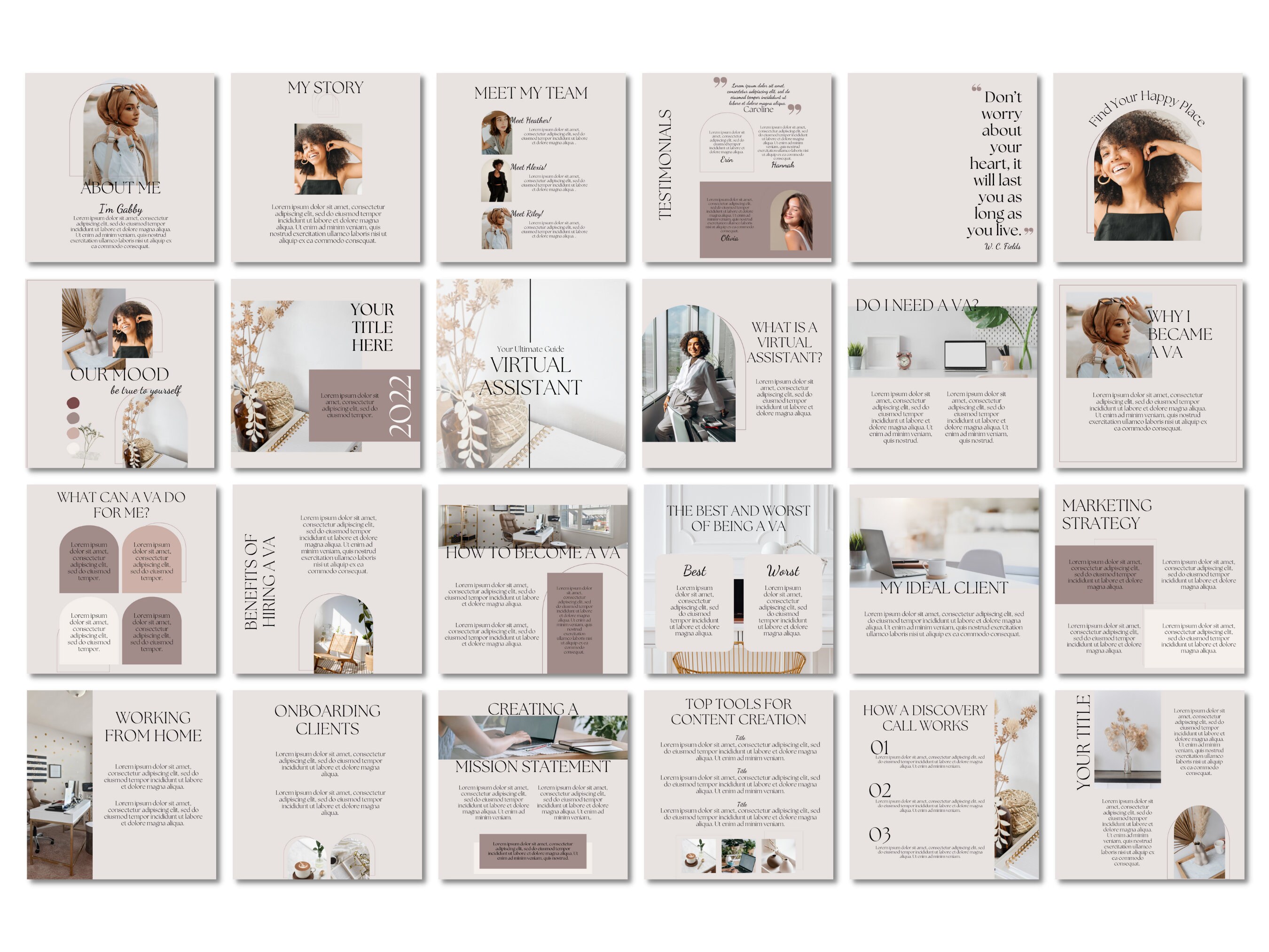 Virtual Assistant Instagram Templates, VA Instagram Templates, VA ...