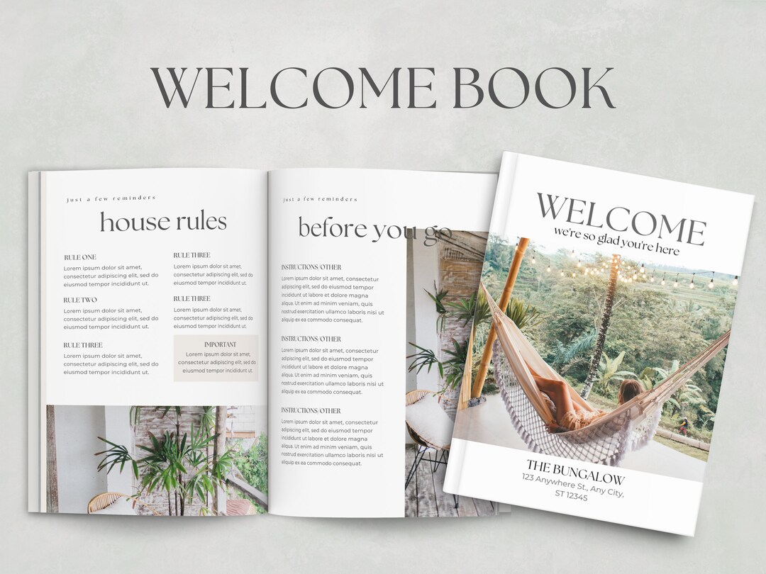 Airbnb Welcome Book Template, Airbnb Guestbook, VRBO Welcome Book ...