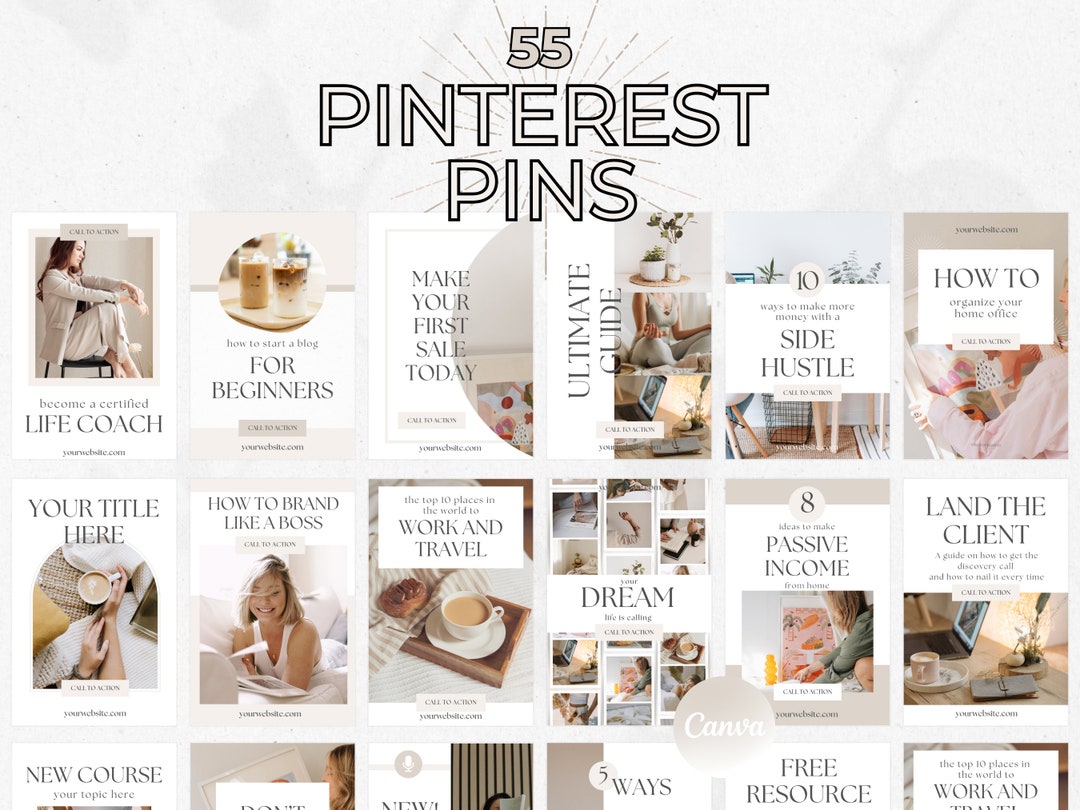 Pinterest Pin Template, Pinterest Template, Pin Template Canva ...