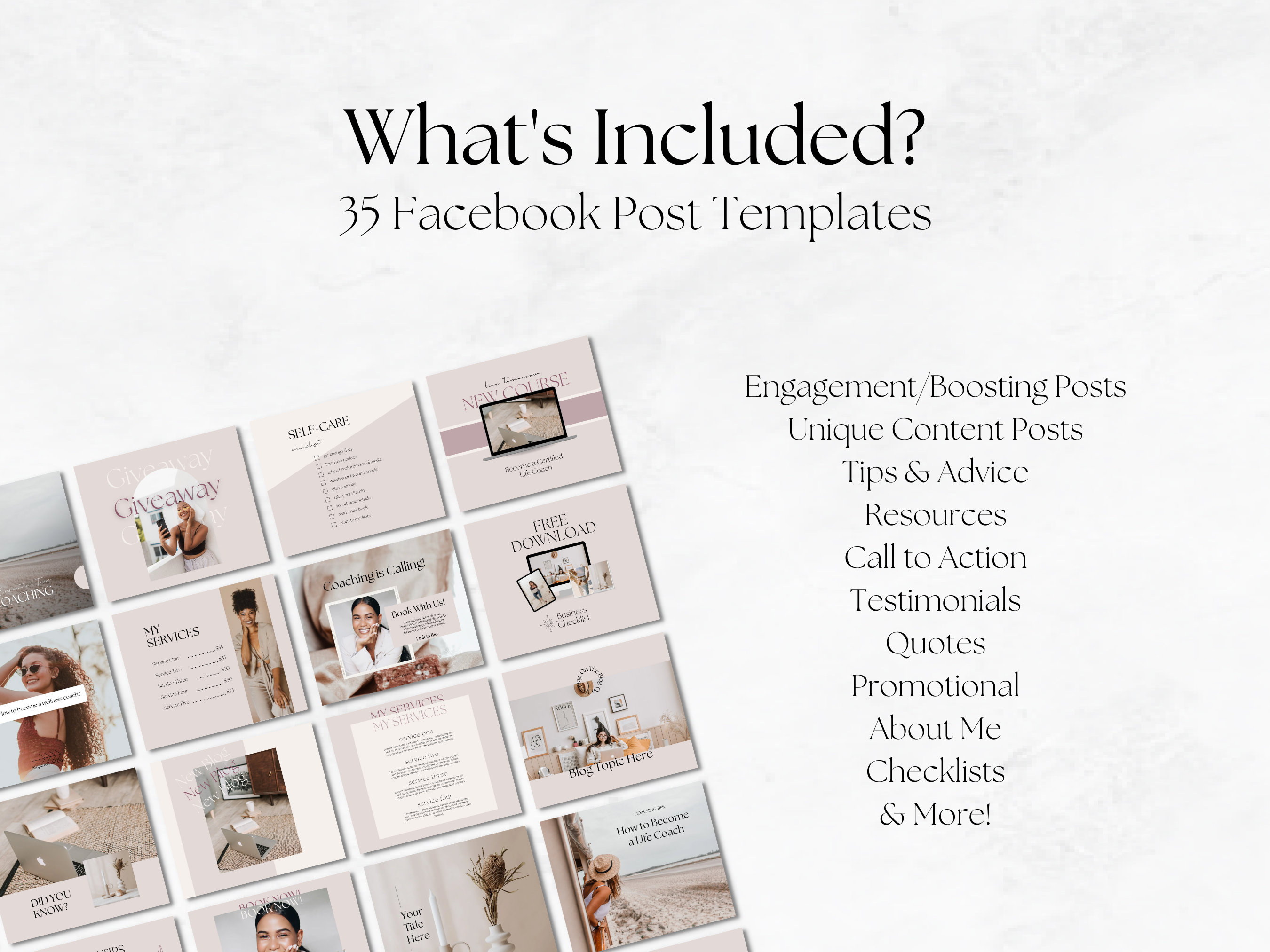 Facebook Template for Coaches, Coach Facebook Template, Social Media ...