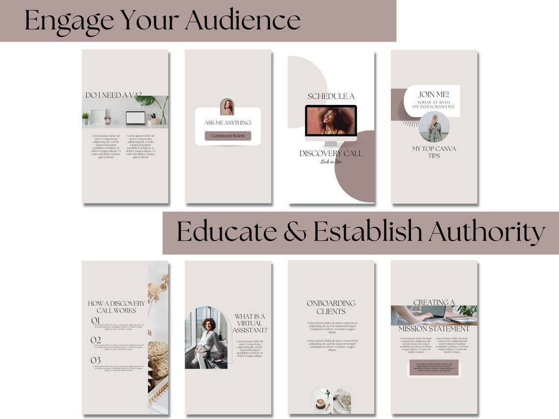 Virtual Assistant Instagram Story Templates, VA Instagram Templates, VA ...