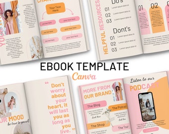 Ebook Template Canva, Coaching Workbook Template, Lead Magnet Template ...