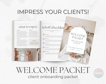 Client Welcome Packet Template, Virtual Assistant Welcome Pack, New Client Service Guide ...