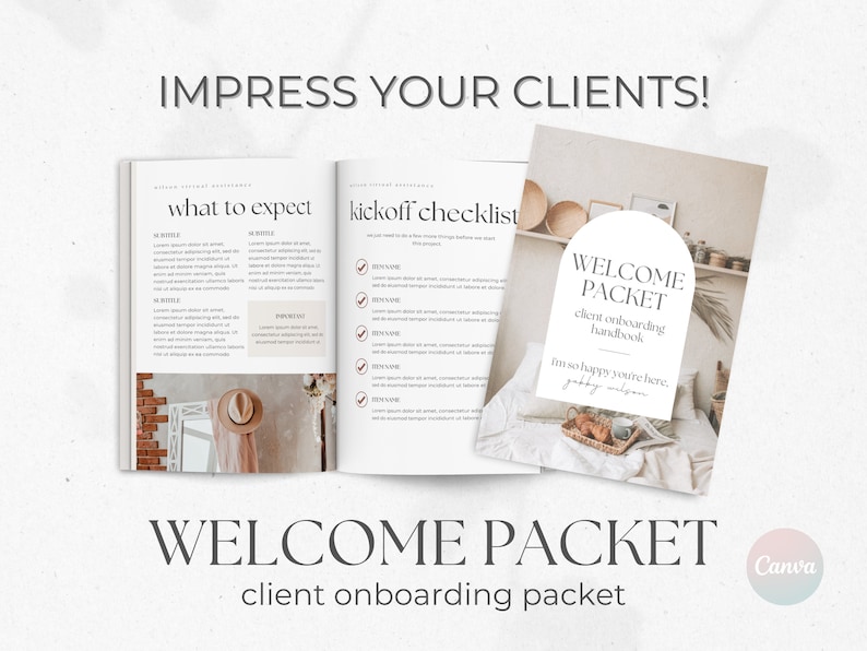 Client Welcome Packet Template, Virtual Assistant Welcome Packet, New ...
