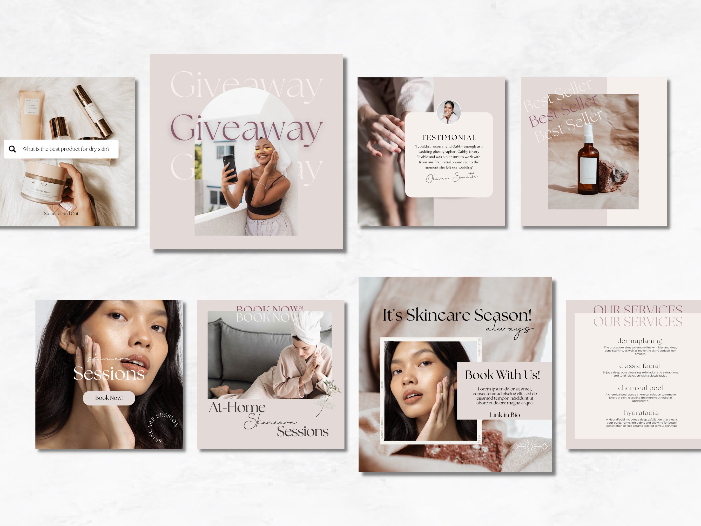 Esthetician Template, Skincare Templates, Esthetician Instagram ...