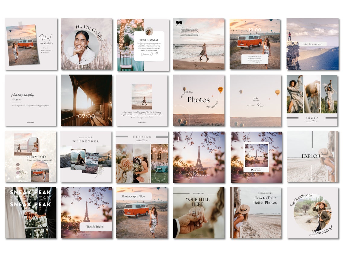 Photography Social Media Template Branding Kit Photography - Etsy