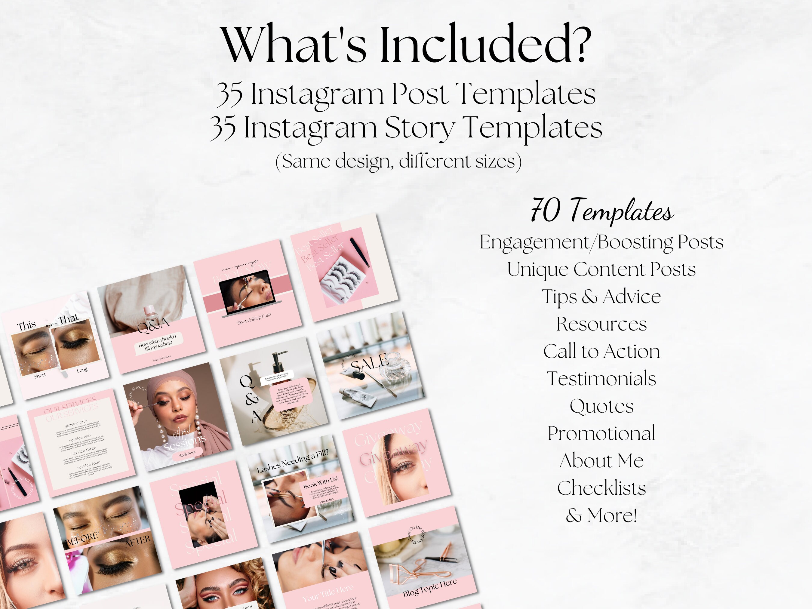 Lash Tech Instagram Templates, Lash Artist Instagram Post, Eyelashes ...