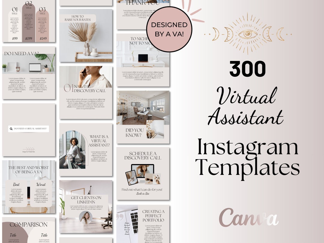 Virtual Assistant Instagram Templates, VA Instagram Templates, VA ...