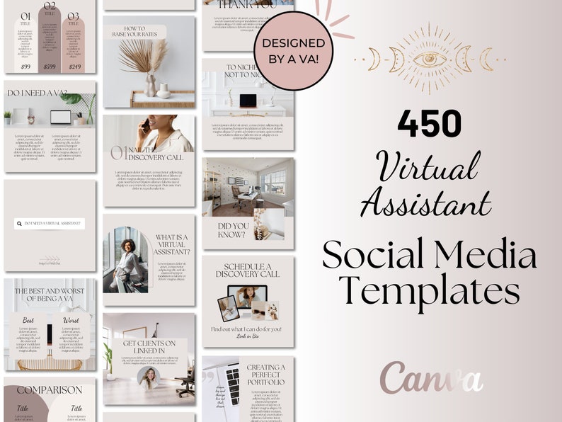 Virtual Assistant Templates, VA Templates, VA Social Media Marketing ...