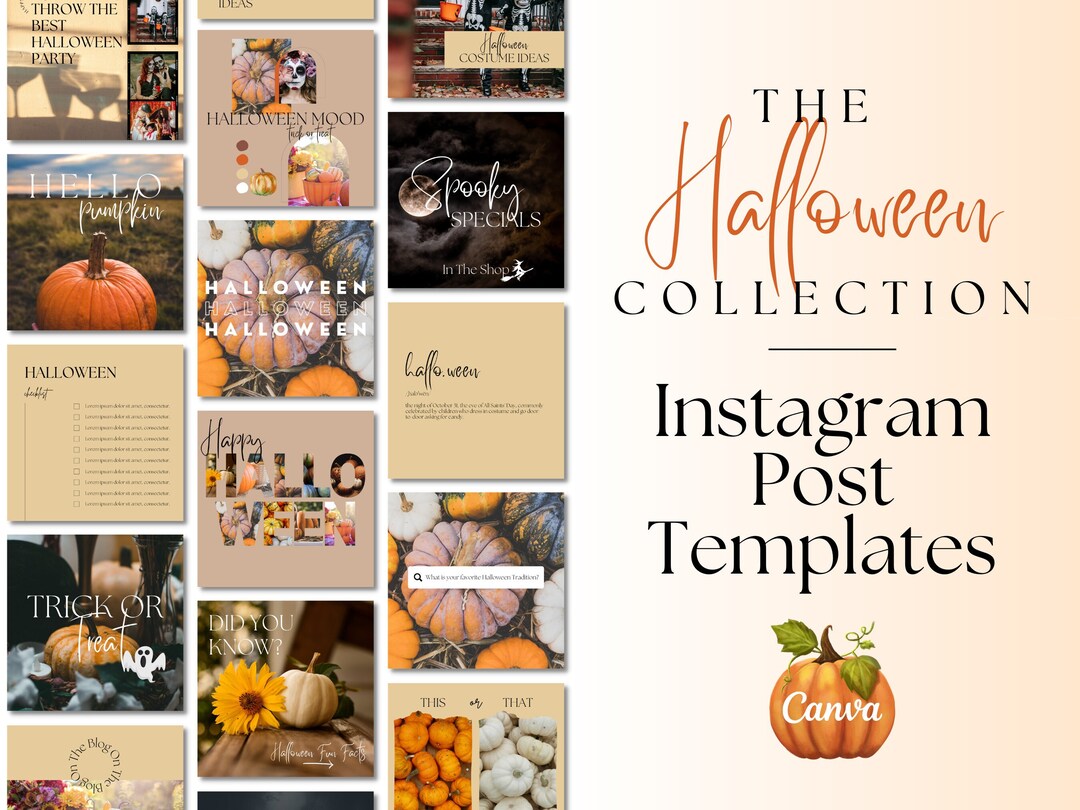 Halloween Instagram Template, Halloween Templates, Halloween Canva ...