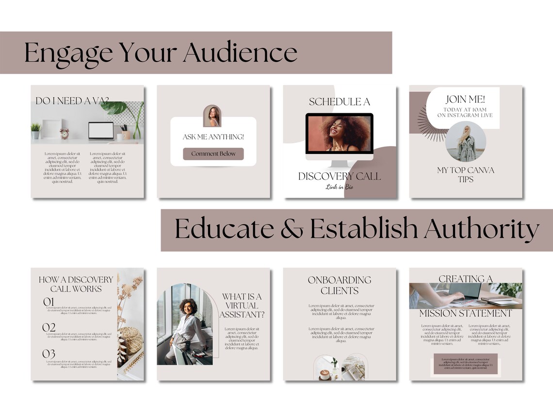 Virtual Assistant Instagram Post Templates VA Instagram - Etsy