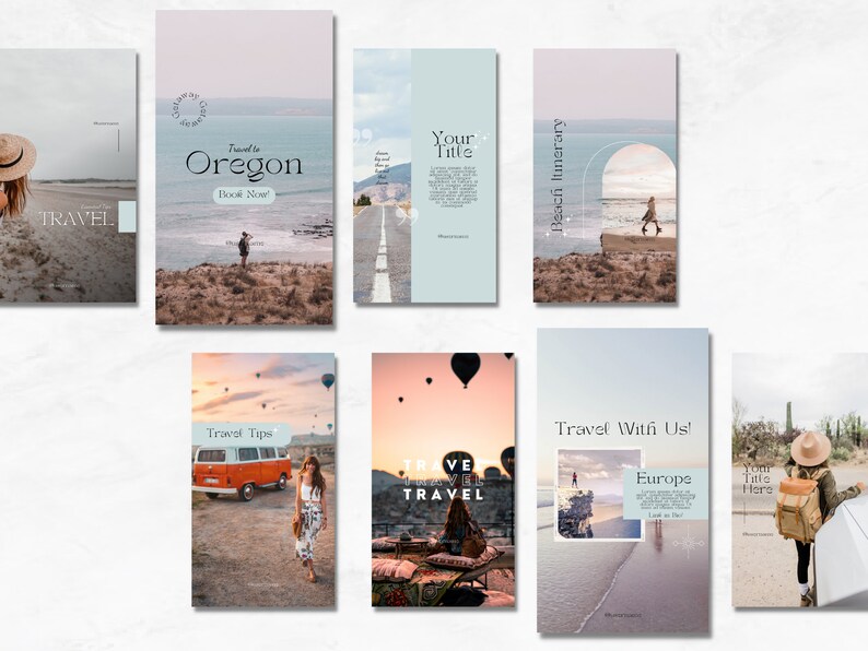 Travel Social Media Templates Travel Digital Download Travel - Etsy