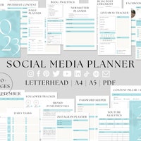 Social Media Planner, Content Planner, Instagram Planner, Blog Planner ...