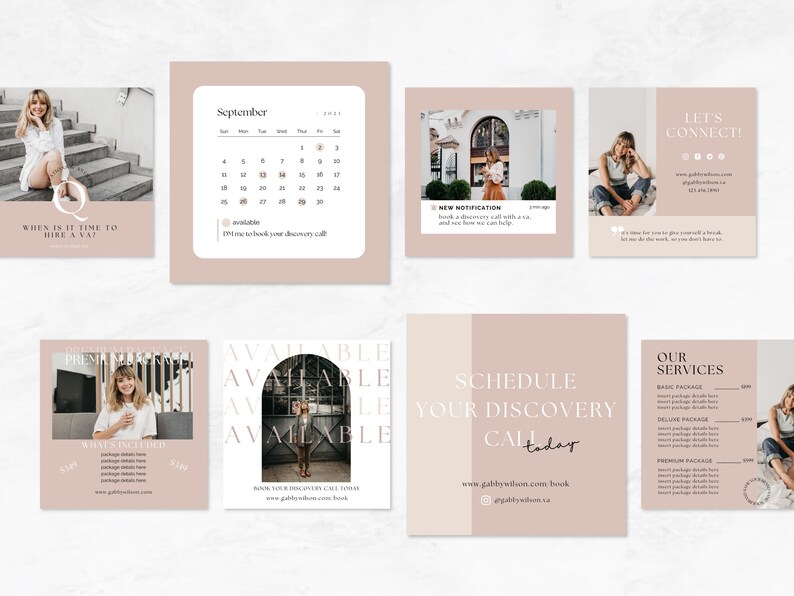 Virtual Assistant Instagram Templates VA Instagram Post VA - Etsy