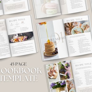 Cookbook Template, Recipe Book Template, Recipe Card, Meal Planner ...
