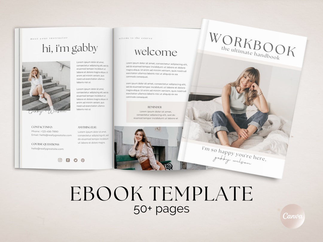 Ebook Template Canva, Coaching Workbook Template, Lead Magnet Template ...