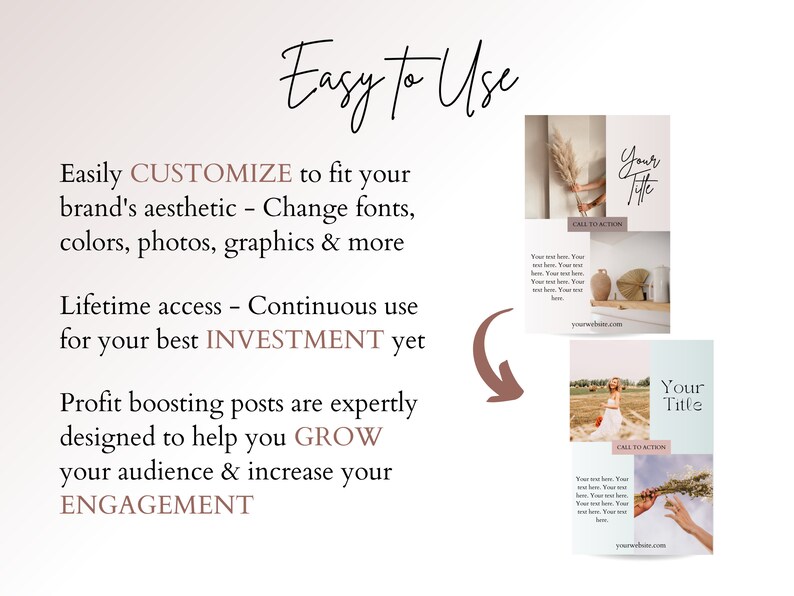 Pinterest Templates Pinterest Marketing Pinterest Pins - Etsy